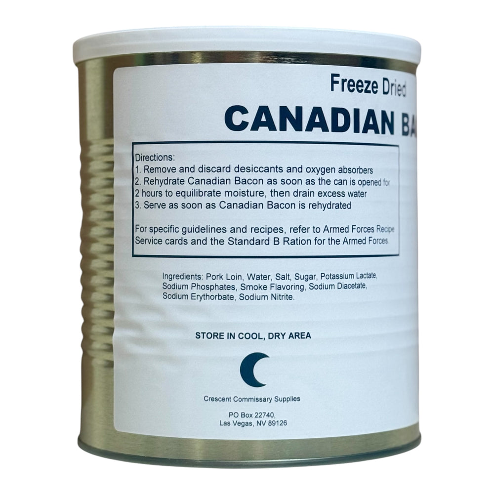 Freeze Dried Military Surplus Canadian Bacon
