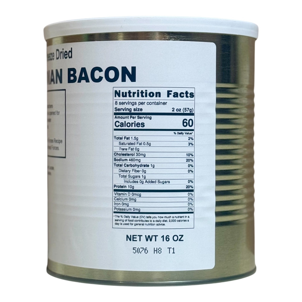 Freeze Dried Military Surplus Canadian Bacon