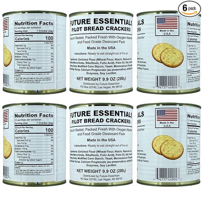 Canned Future Essentials Pilot Bread, Hardtack, Ship's Biscuit