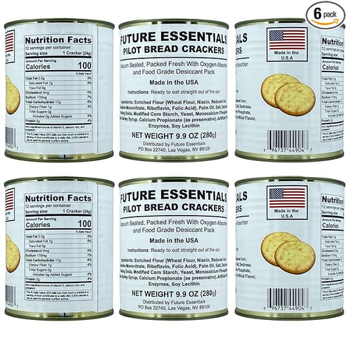 Canned Future Essentials Pilot Bread, Hardtack, Ship's Biscuit