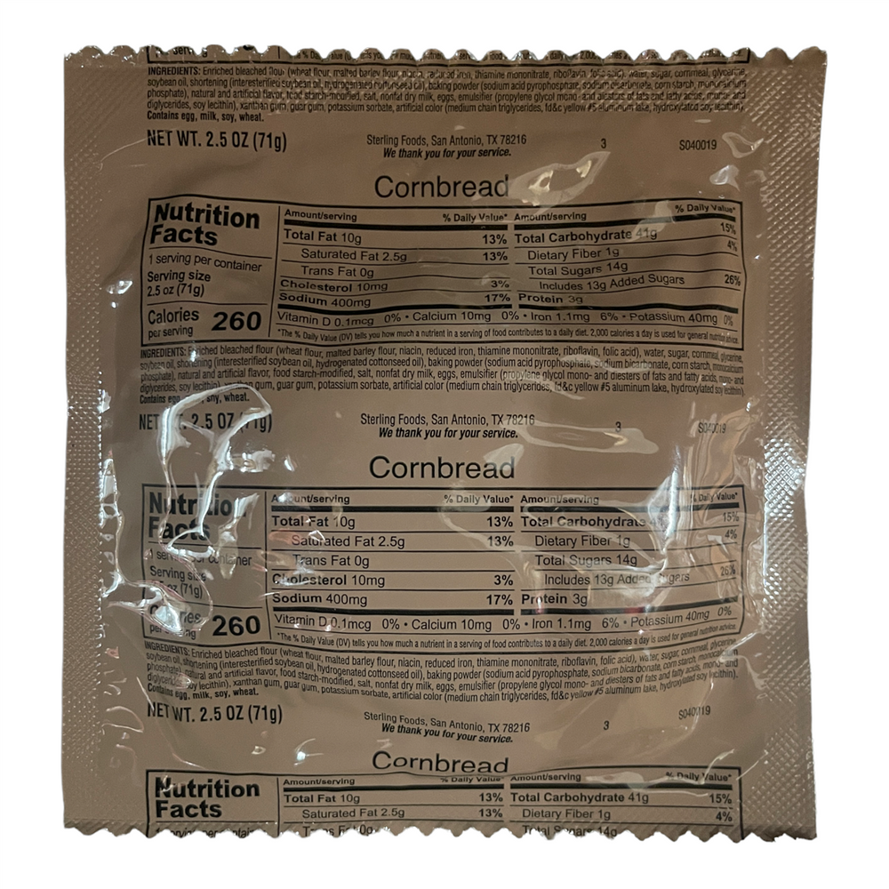 MRE Bread Cornbread TFF