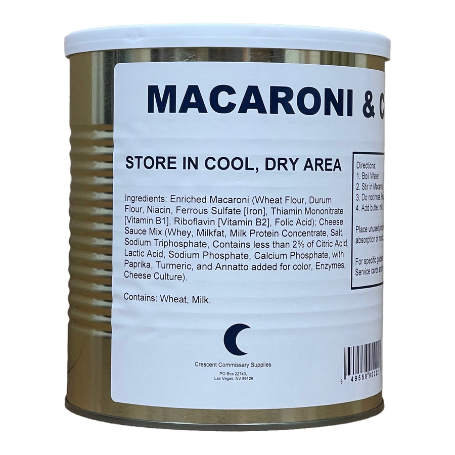 Canned Military Surplus Macaroni and Cheese Dinner