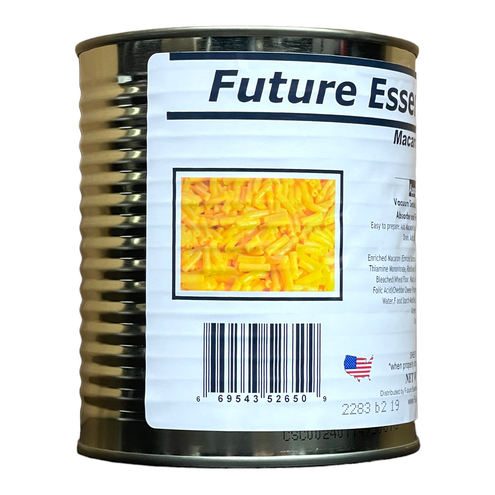Future Essentials Long Shelf Life Canned Macaroni and Cheese