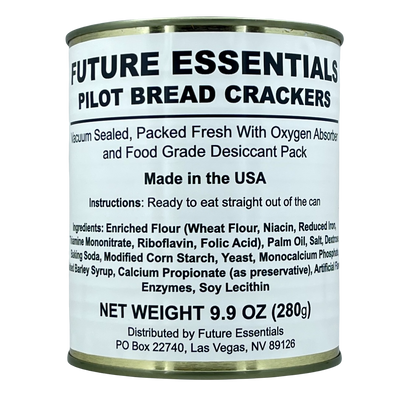 Canned Future Essentials Pilot Bread, Hardtack, Ship's Biscuit