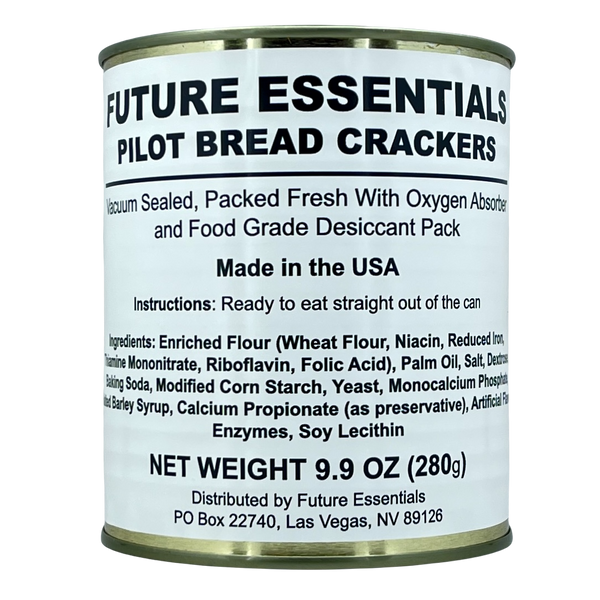 Canned Future Essentials Pilot Bread, Hardtack, Ship's Biscuit