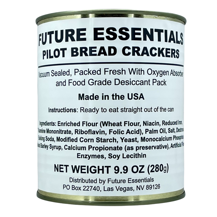 Canned Future Essentials Pilot Bread, Hardtack, Ship's Biscuit